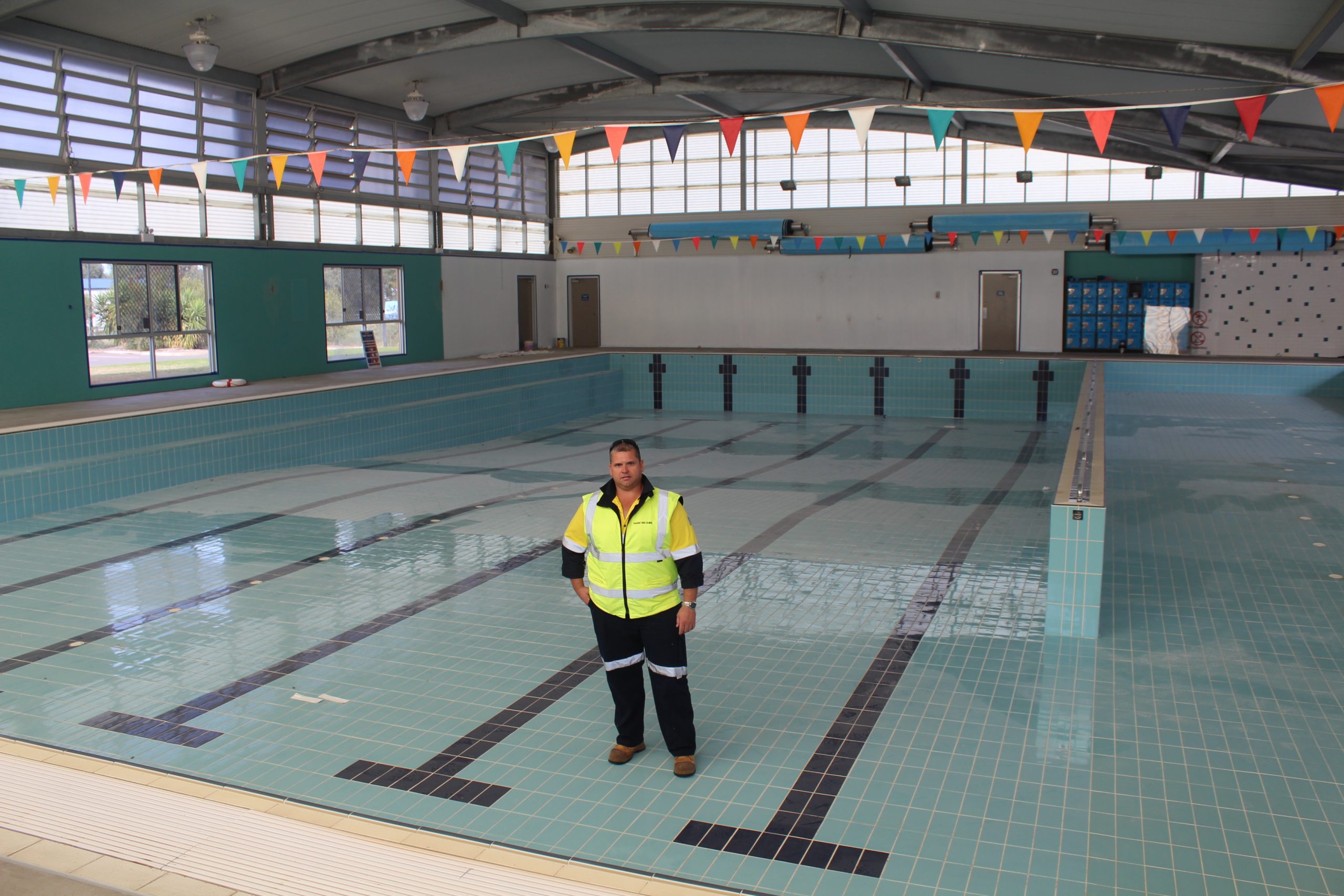 Indoor pool undergoing maintenance - The Courier