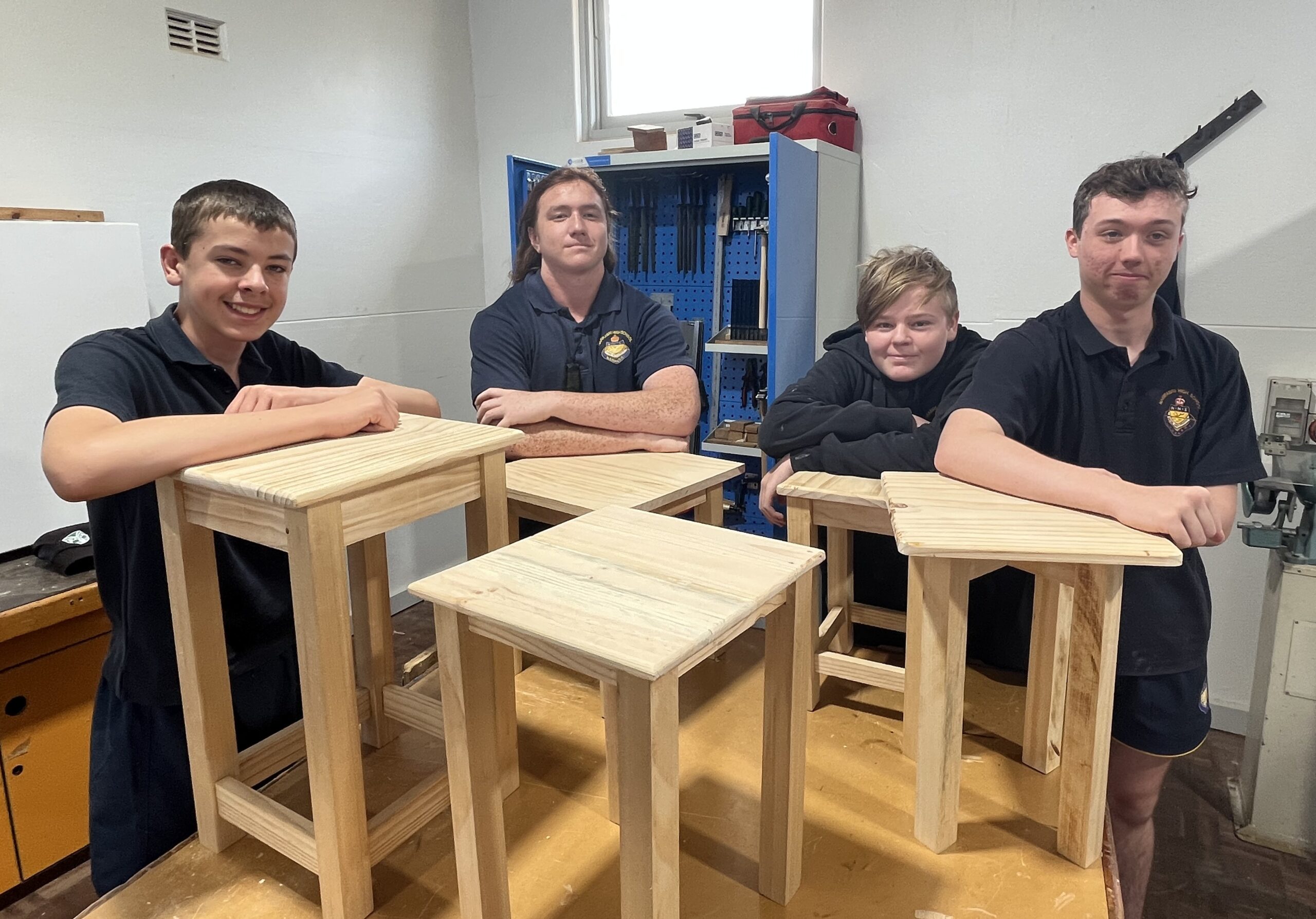 Narrabri High School Year 9 IT wood class finish project - The Courier